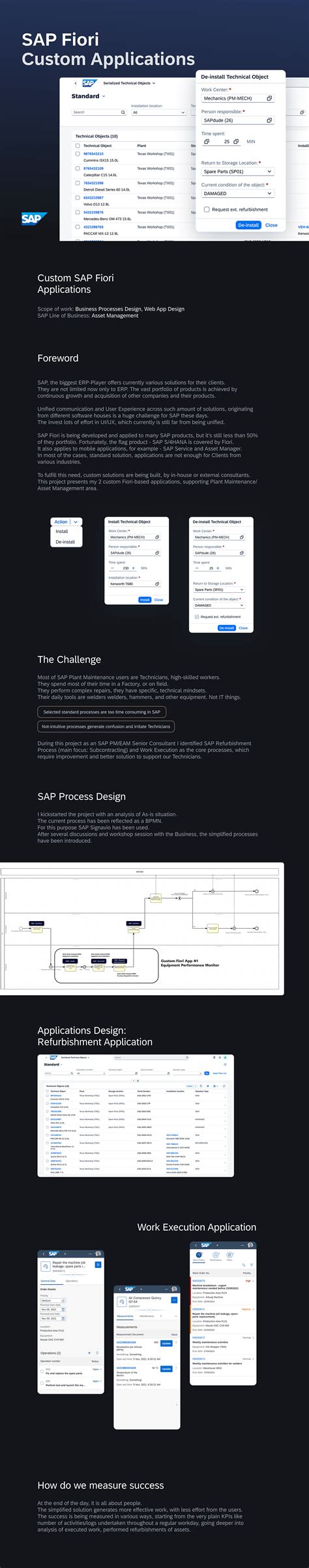sap fiori custom applications ui ux behance