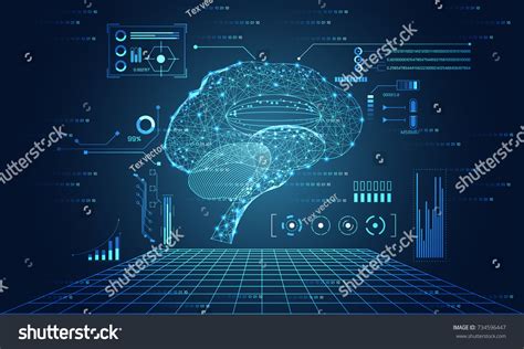 Abstract Technology Ui Futuristic Concept Brain Stock Vector Royalty Free Shutterstock