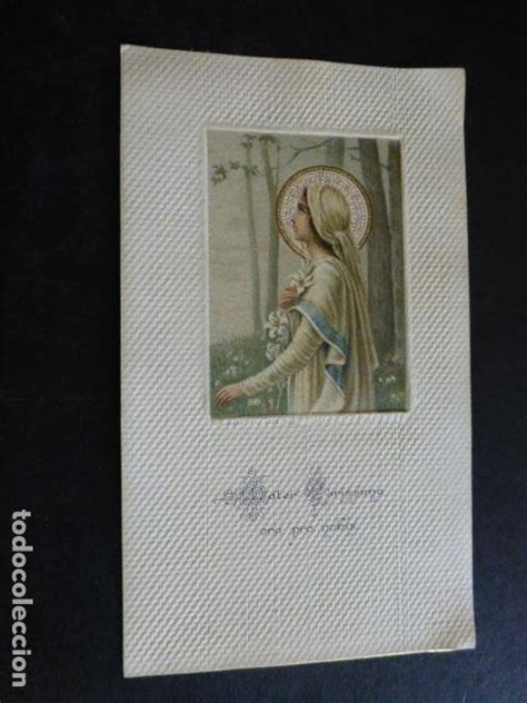 Virgen Maria Antigua Estampa Cromolitografica Comprar Postales