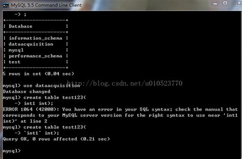 Mysql自带的command Line Client中创建表的时候，遇到int数字的字段无法创建表建表字段名int 能建成功么 Csdn博客