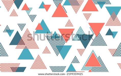 Random Triangle Shapes Seamless Pattern Vector Stock Vector Royalty