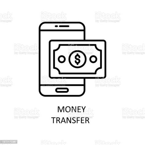 송금 벡터 개요 아이콘 디자인 일러스트레이션 흰색 배경 Eps에 핀테크 기호 10 파일 Brand Name Smart Phone
