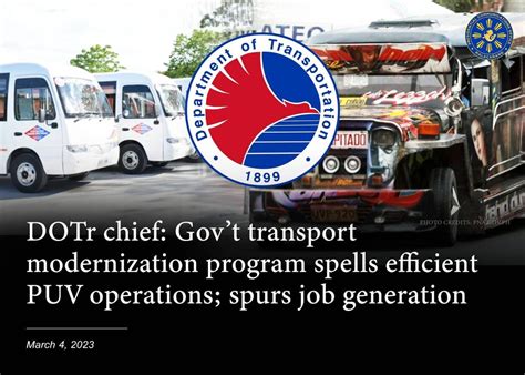 Government Transport Modernization Program Spells Efficient PUV
