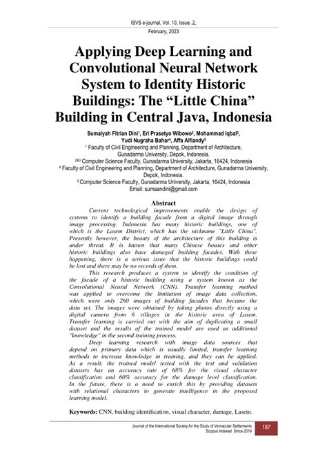 Pdf Applying Deep Learning And Convolutional Neural Network System To Identity Historic