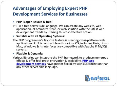 ppt expert php web development services provider baniwal infotech powerpoint presentation