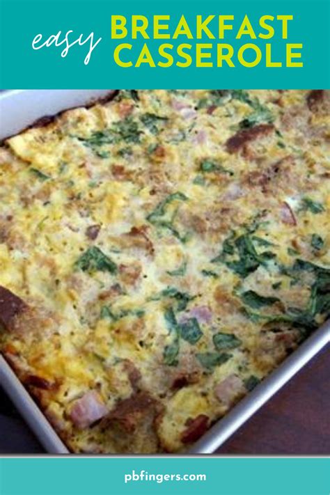 Easy Breakfast Casserole Peanut Butter Fingers