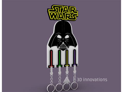 Stl File Star Wars Key Holder Darth Vader・3d Printer Model To Download