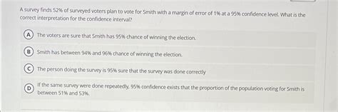 solved a survey finds 52 ﻿of surveyed voters plan to vote