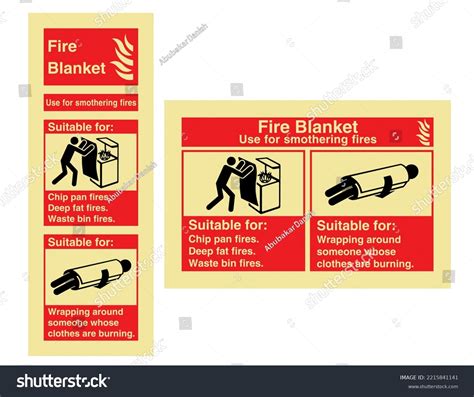 Fire Blanket Chip Pan Fires Deep Stock Vector Royalty Free 2215841141 Shutterstock