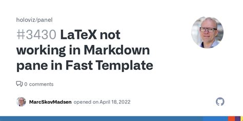 Latex Not Working In Markdown Pane In Fast Template · Issue 3430 · Holovizpanel · Github
