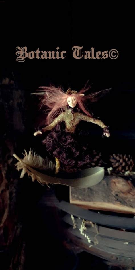 Pixie Girl Gliding On A Feather Cheeky Pixie Ooak Doll Art Doll Mixed