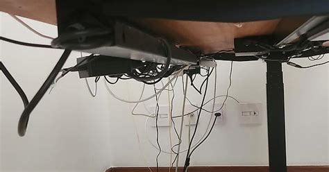 This Took Me Nearly 8 Hours And Im Pleased Desk With Multiple Devices Cable Management Rework