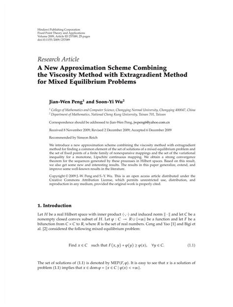 Pdf Fixed Point Theory And Applications