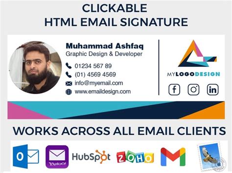 Clickable HTML Coded Email Signature Upwork