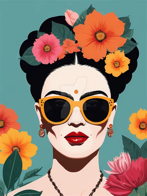 Frida Kahlo Floral Pop Art Portrait 4 By C4dart On Deviantart