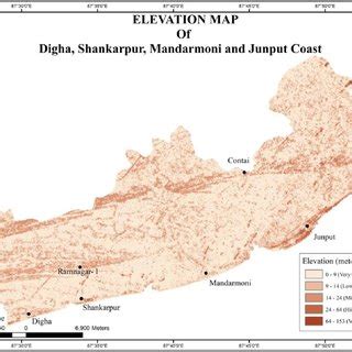 Elevation Map Of The Study Area Download Scientific Diagram