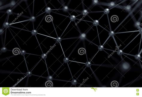 Abstract 3d Rendering Of Structure With Spheres Stock Illustration