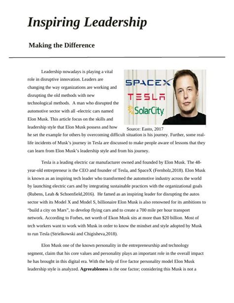 Elon Musks Innovative Leadership Style And Strategies