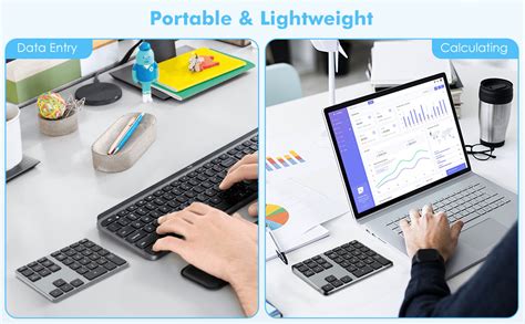 Amazon Com Moko Bluetooth Number Pad Multi Devices Wireless Numeric Keypad For Laptop Usb C