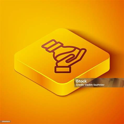 주황색 배경에 분리된 물약 아이콘이 있는 등색 선 병 마법의 물약플라스크 해피 할로윈 파티 노란색 사각형 버튼입니다 벡터 가상 할로윈에 대한 스톡 벡터 아트 및 기타 이미지