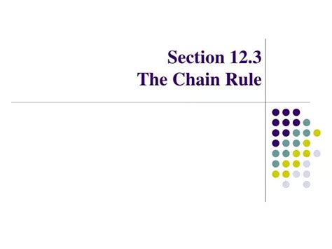 PPT Section The Chain Rule PowerPoint Presentation Free Download ID