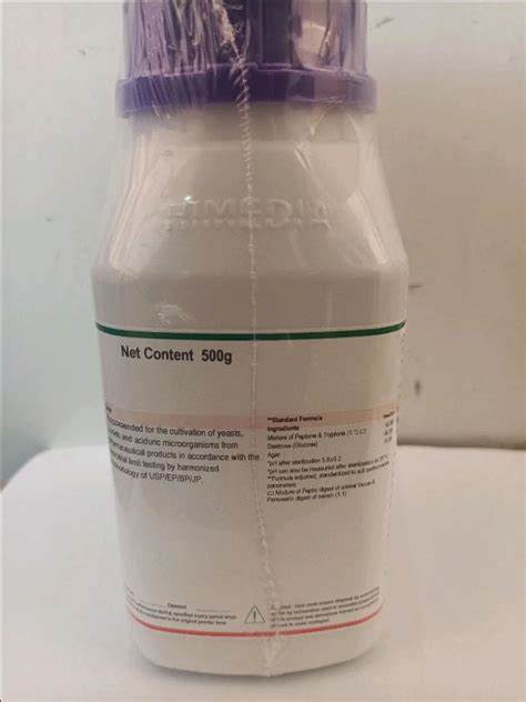 Sabouraud Dextrose Agar 500 Gms Intas Pharmaceuticals Ltd Packaging