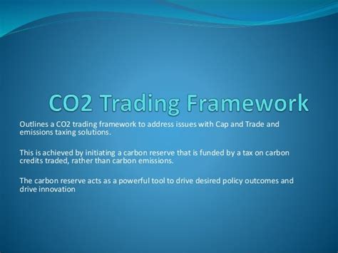 Carbon Trading Framework