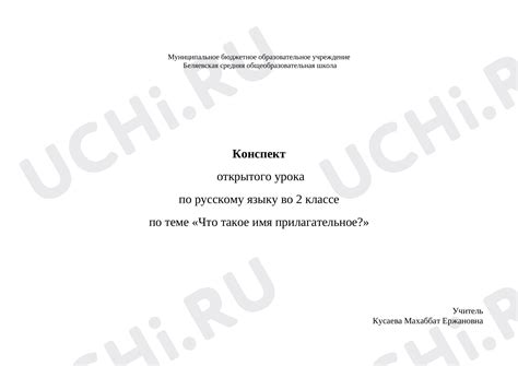 🟥 Заметки для презентации №16 по теме “Конспект урока русского языка Что такое имя