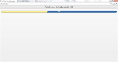Javascript Progress Bar With Percentage Jquery Mobile Stack Overflow