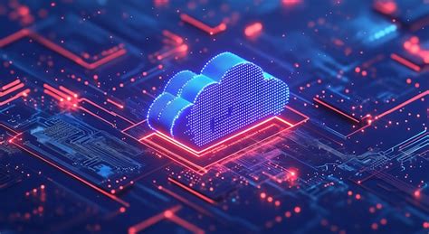 A Glowing Cloud Icon On A Circuit Board Symbolizing Digital