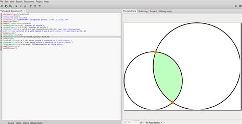 Tikz Pgf How To Identify The Points Of Intersection Between Two