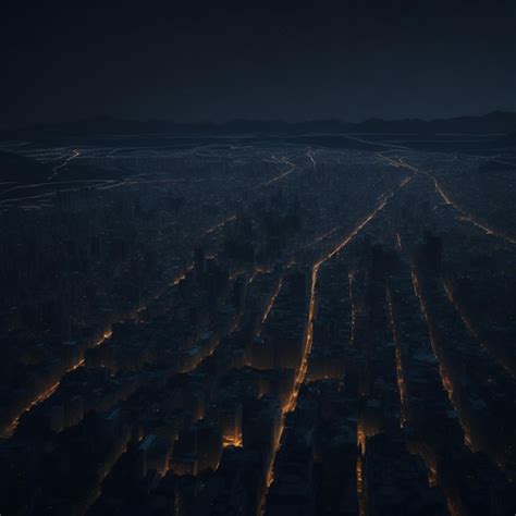 Premium Ai Image Urban Landscape At Night With City Lights