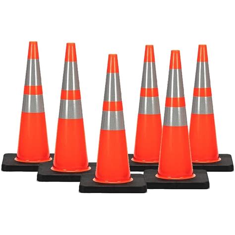 Mo Finance Set Of CJ Safety Orange PVC Traffic Safety Cones With