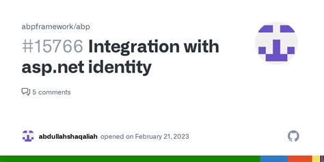 Integration With Asp Net Identity Issue 15766 Abpframework Abp