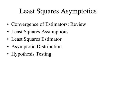 Ppt Least Squares Asymptotics Powerpoint Presentation Free Download