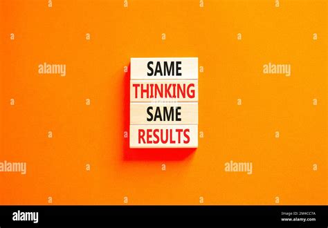 Same Thinking And Results Symbol Concept Word Same Thinking Same