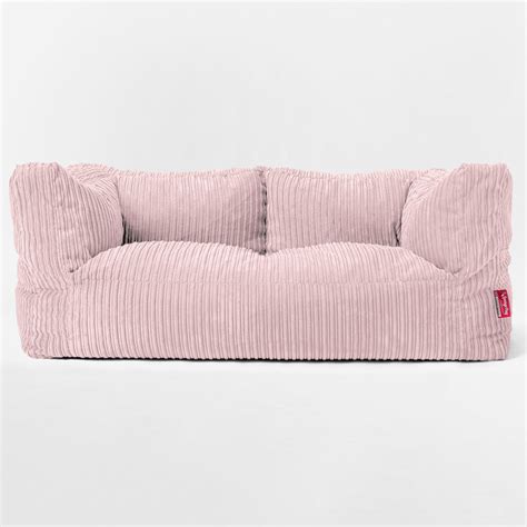 Lounge Pug Riesen Kinder Sitzsack Sofa Cord Rosa Albert 2 Sitzer