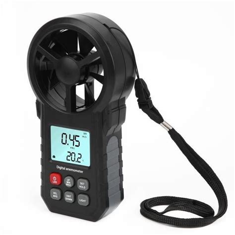 Anémomètre portable Anémomètre numérique MT compteur de vitesse de l air de la température de