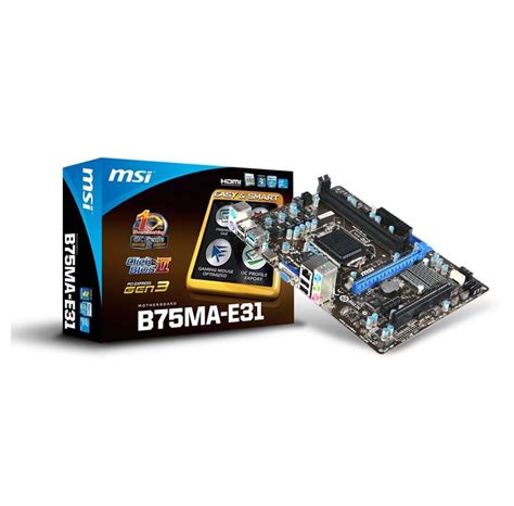 MSI B75MA E31 Bundkort Intel B75 Express Intel LGA1155 Socket