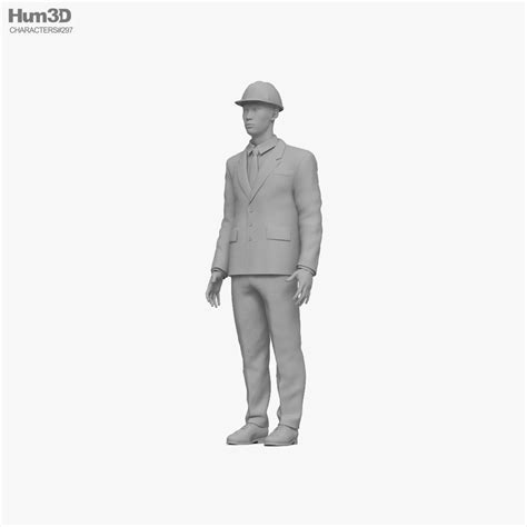 Asian Architect 3d Model Download Character On