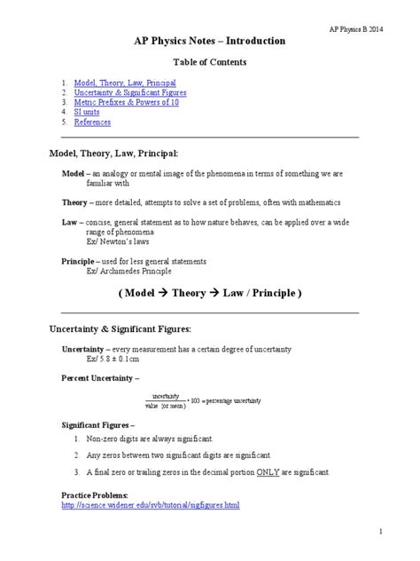 Ap Physics Notes Introduction Pdf Units Of Measurement International System Of Units Ap Physics Notes Introduction Pdf Units Of Measurement International System Of Units