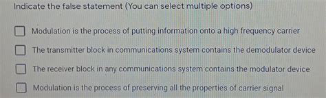 Answered Indicate The False Statement You Can Select Multiple Options
