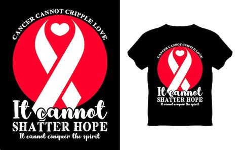Diseño de camiseta del día mundial del cáncer Vector Premium