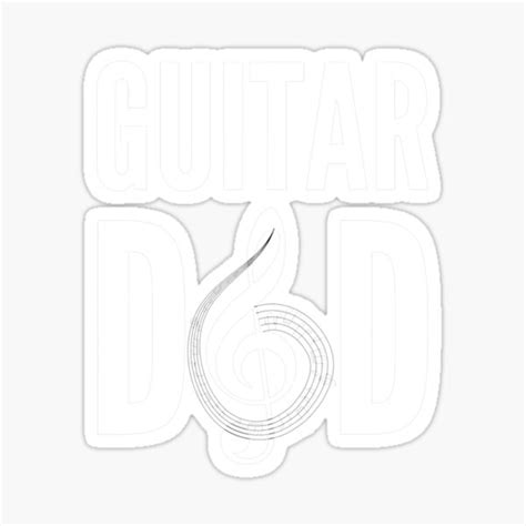 Mens Guitar Dad Music Treble Clef Musicians Dad Sticker For Sale By Zidalfabila Redbubble