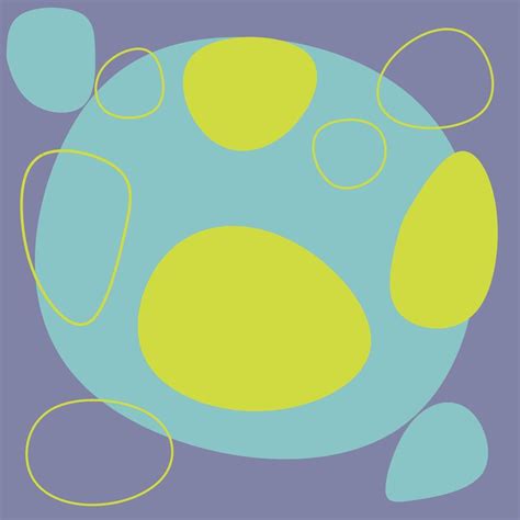 Purple Background With Yellow Light Blue Abstract Shapes With Fills