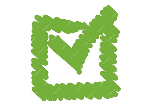 녹색 체크 마크 체크마크 개념 디자인 그래픽 일러스트레이션 프리미엄 벡터