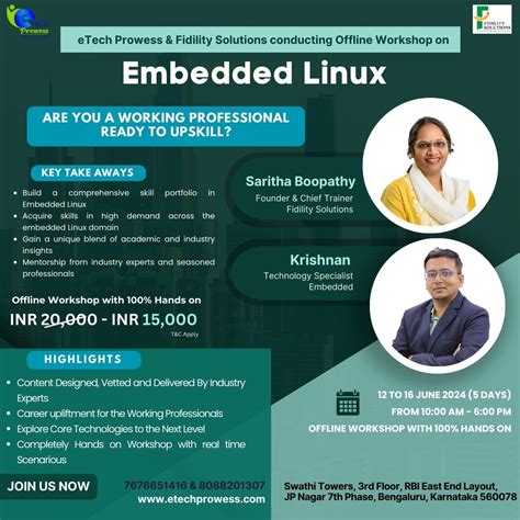 etech prowess on linkedin embeddedlinux workshop etechprowess