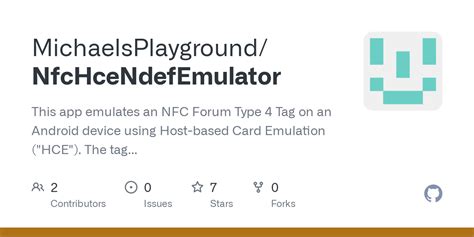 Github Michaelsplayground Nfchcendefemulator This App Emulates An Nfc Forum Type Tag On An