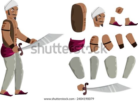 2d Sword Character Game Separated Sprite Stock Vector Royalty Free 2404190079 Shutterstock