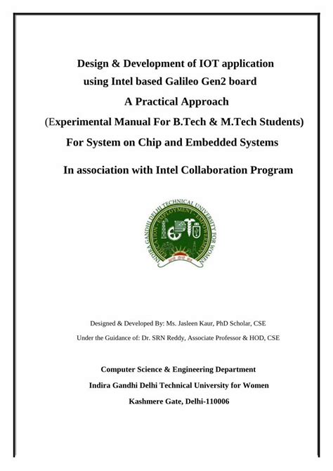 pdf design and development of iot application using intel … · design